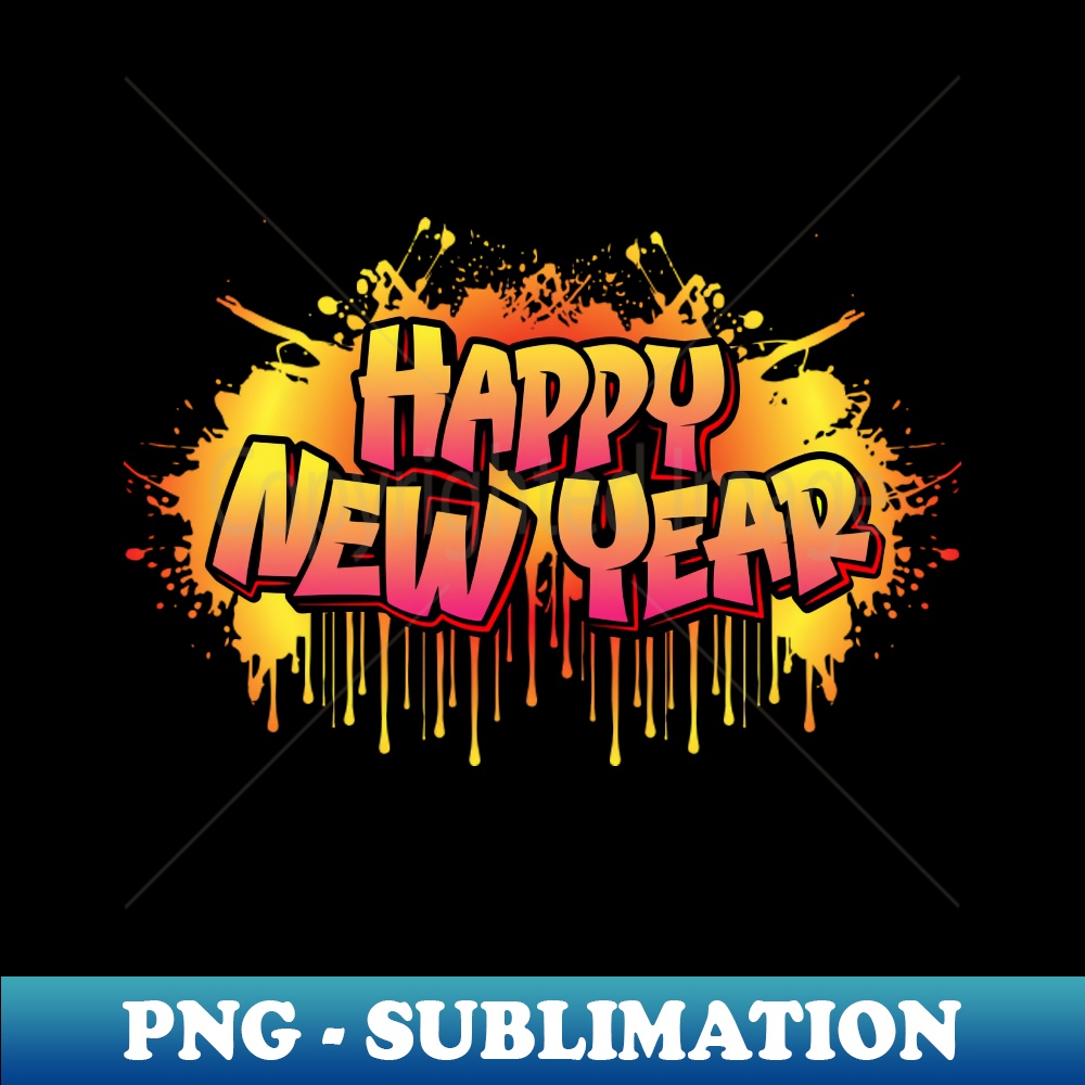 Happy New Year graffiti art style design for multiple purpos | Inspire ...