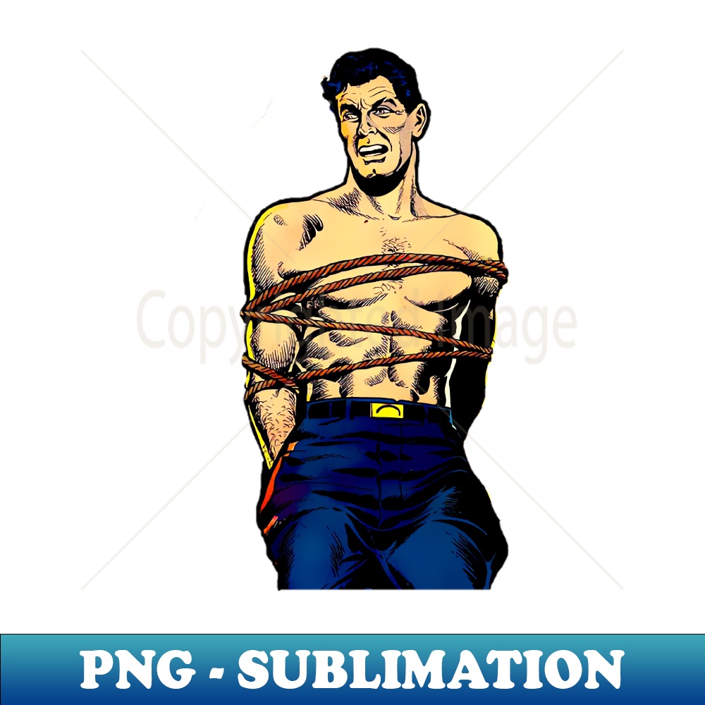 Handsome masculine and strong man is tied with thick ropes - | Inspire ...