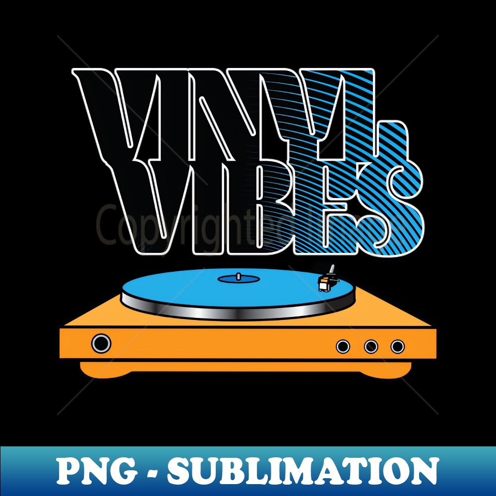 Vinyl Vibes Record PLayer - Retro PNG Sublimation Digital Do | Inspire ...