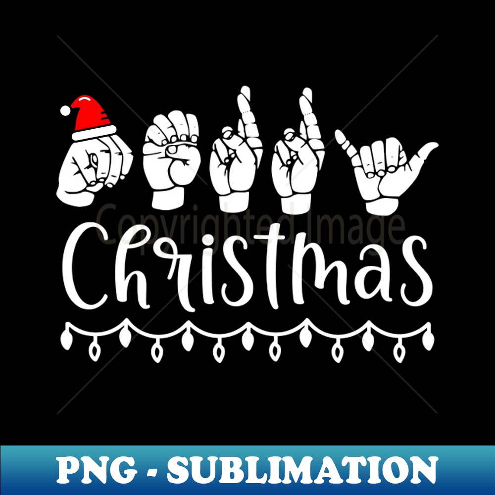 ASL Merry Christmas Santa Hat Vibes Fingerspelling American | Inspire ...