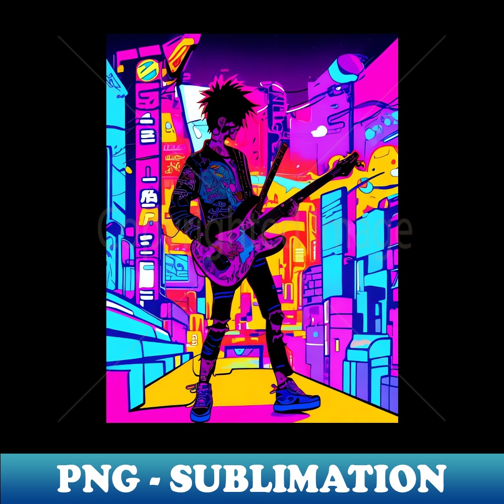 colorful singer with guitar - PNG Sublimation Digital Downlo | Inspire ...