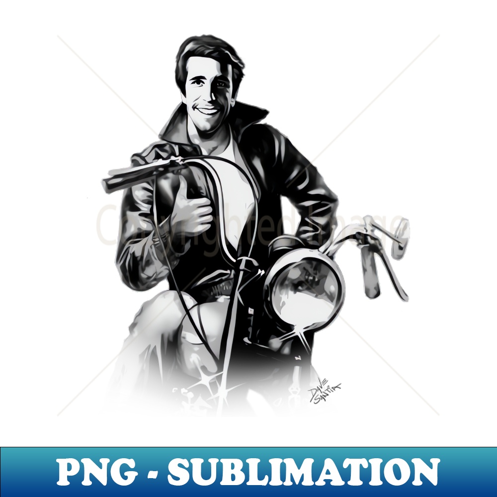 The Fonz - PNG Transparent Sublimation Design - Create with | Inspire ...