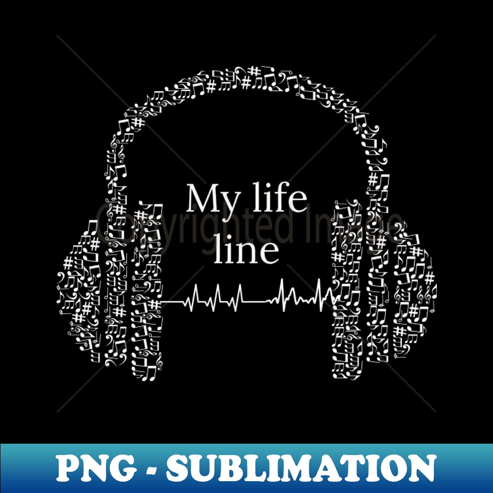 Music is my life line - PNG Transparent Digital Download Fil | Inspire ...