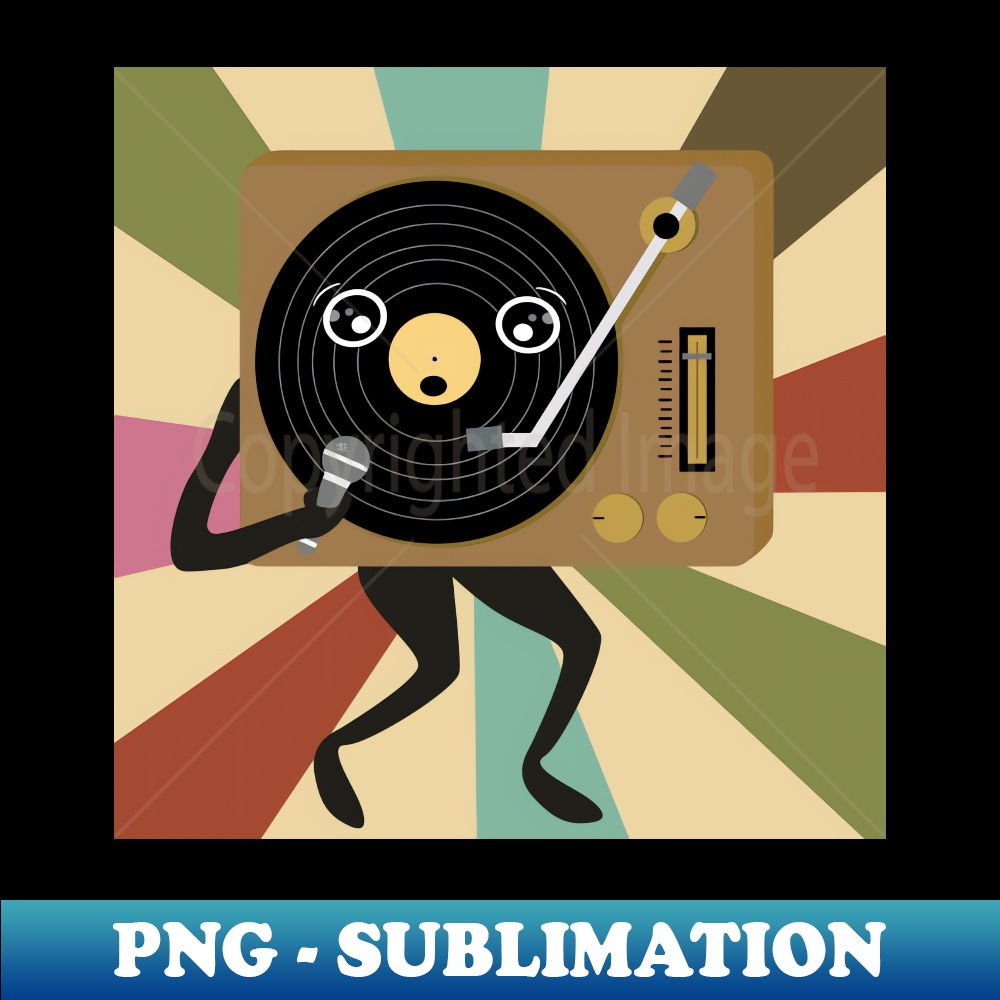 The Singing Record Player - Vintage Sublimation PNG Download | Inspire ...
