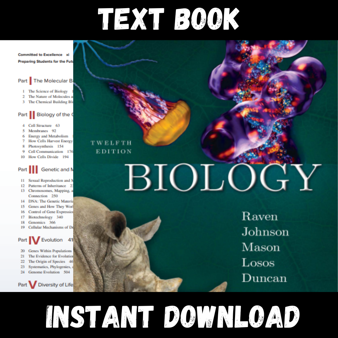 Textbook of Biology 12th Edition Instant Download | Inspire Uplift