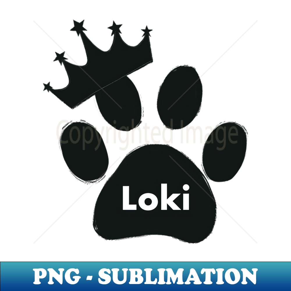 Loki cat name made of hand drawn paw prints - High-Resolutio | Inspire ...