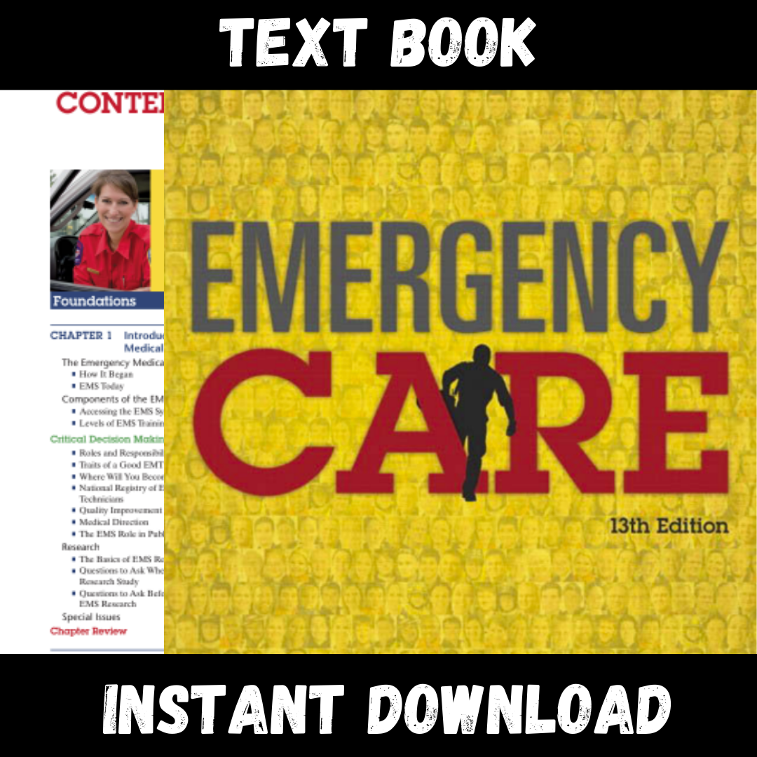 Textbook of Emergency Care EMT 13th Edition Instant Download | Inspire ...