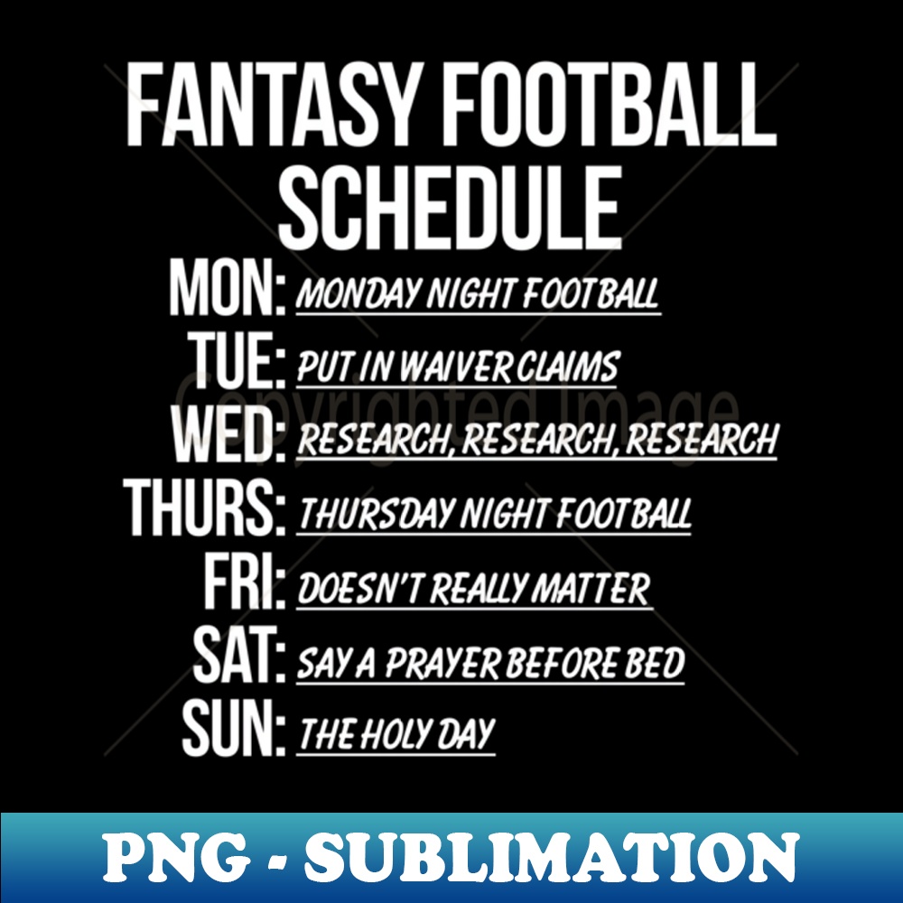 Fantasy Football Schedule - PNG Transparent Digital Download | Inspire ...