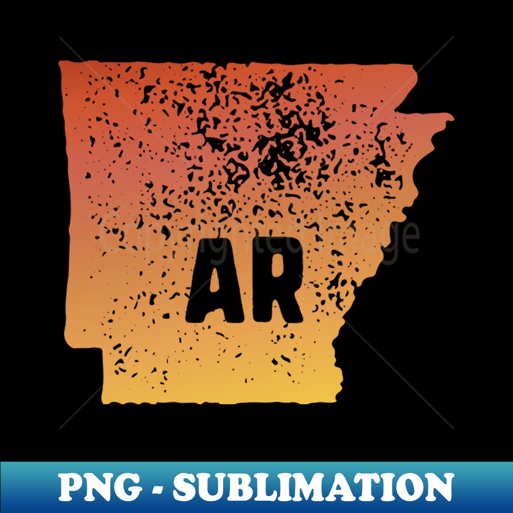 US state pride Stamp map of Arkansas AR letters cut out - PN - Inspire ...
