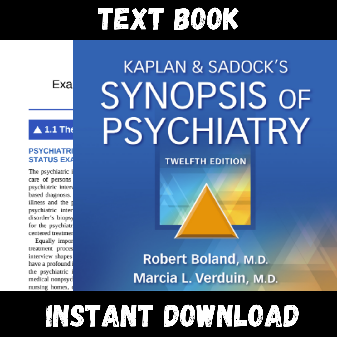 Textbook of Kaplan & Sadock's Synopsis of Psychiatry Twelfth | Inspire Uplift