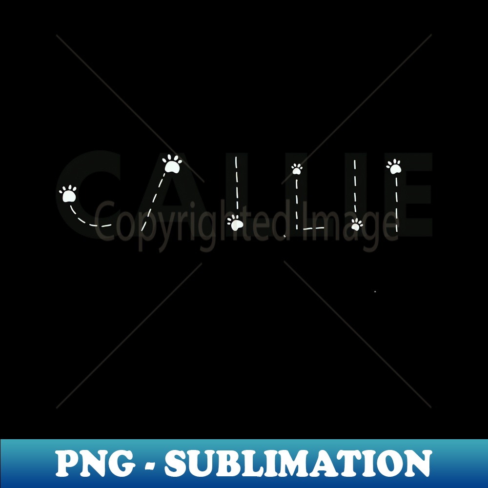 Callie cat name made of hand drawn paw prints - Decorative S | Inspire ...