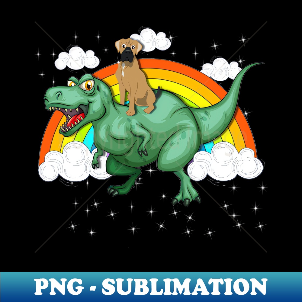 T Rex Dinosaur Riding Boxer Dog - High-Resolution PNG Sublim - Inspire ...