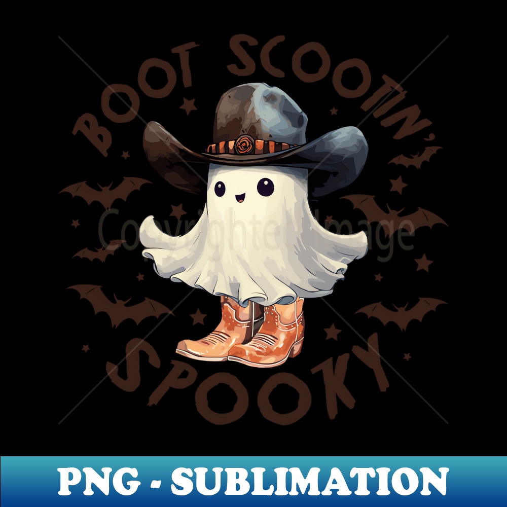 Retro Western Halloween Cowboy Ghost Boot Scootin Spooky - A | Inspire ...