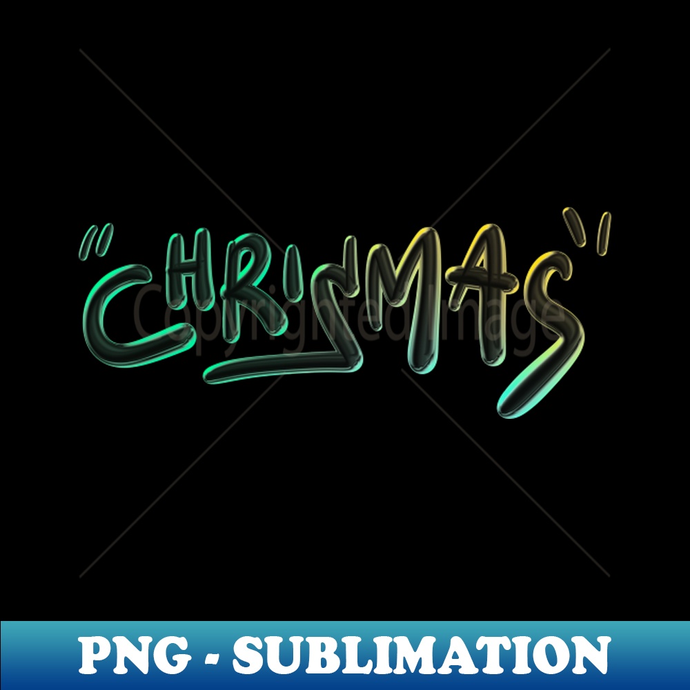 Christmas Bubble Lettering - Signature Sublimation PNG File | Inspire ...