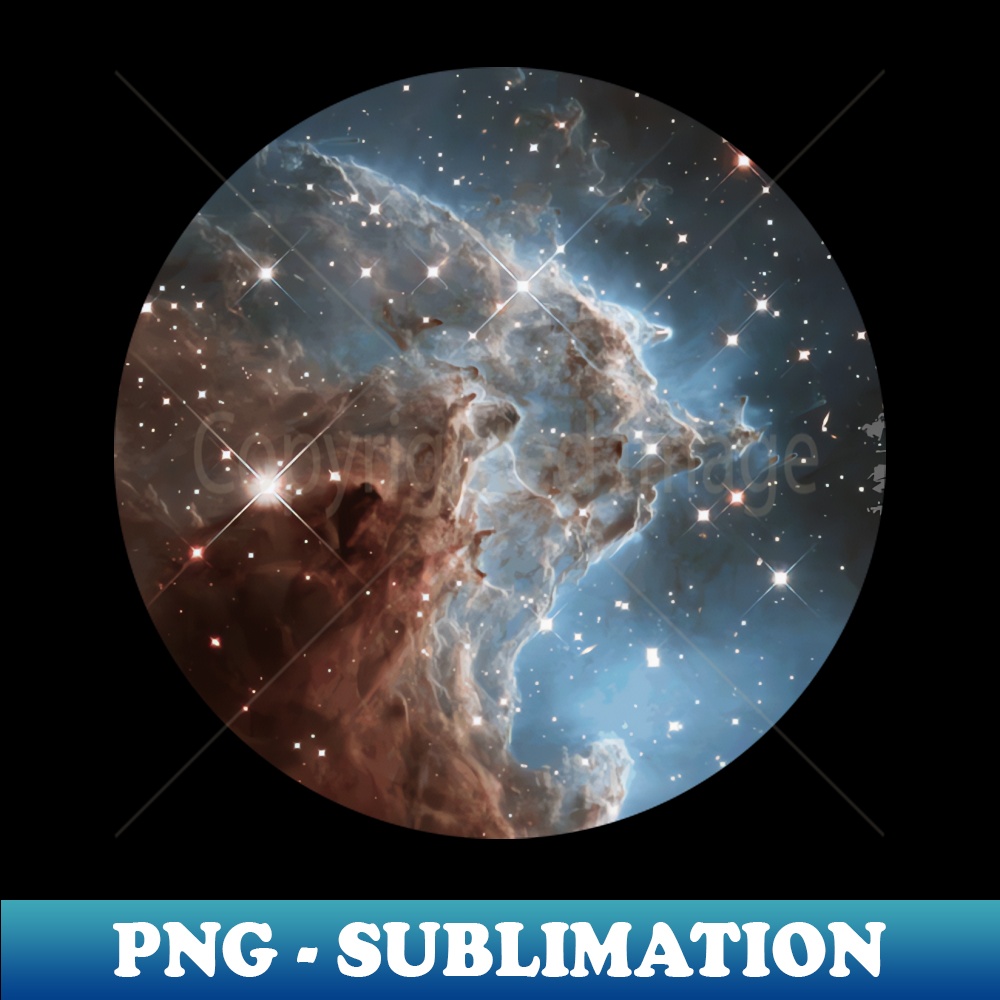 NGC 2174 Nebula - Retro PNG Sublimation Digital Download - C | Inspire Uplift