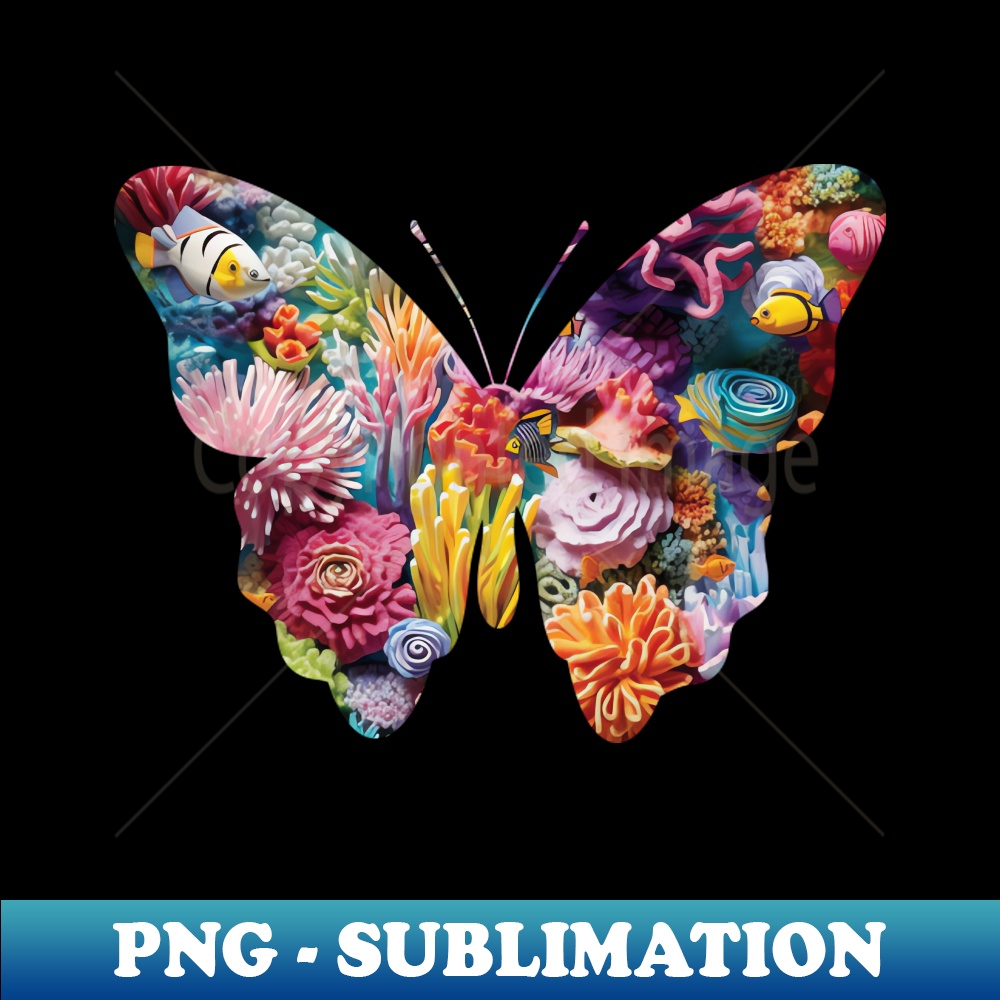 Coral Reef Butterfly - Signature Sublimation PNG File - Add | Inspire ...