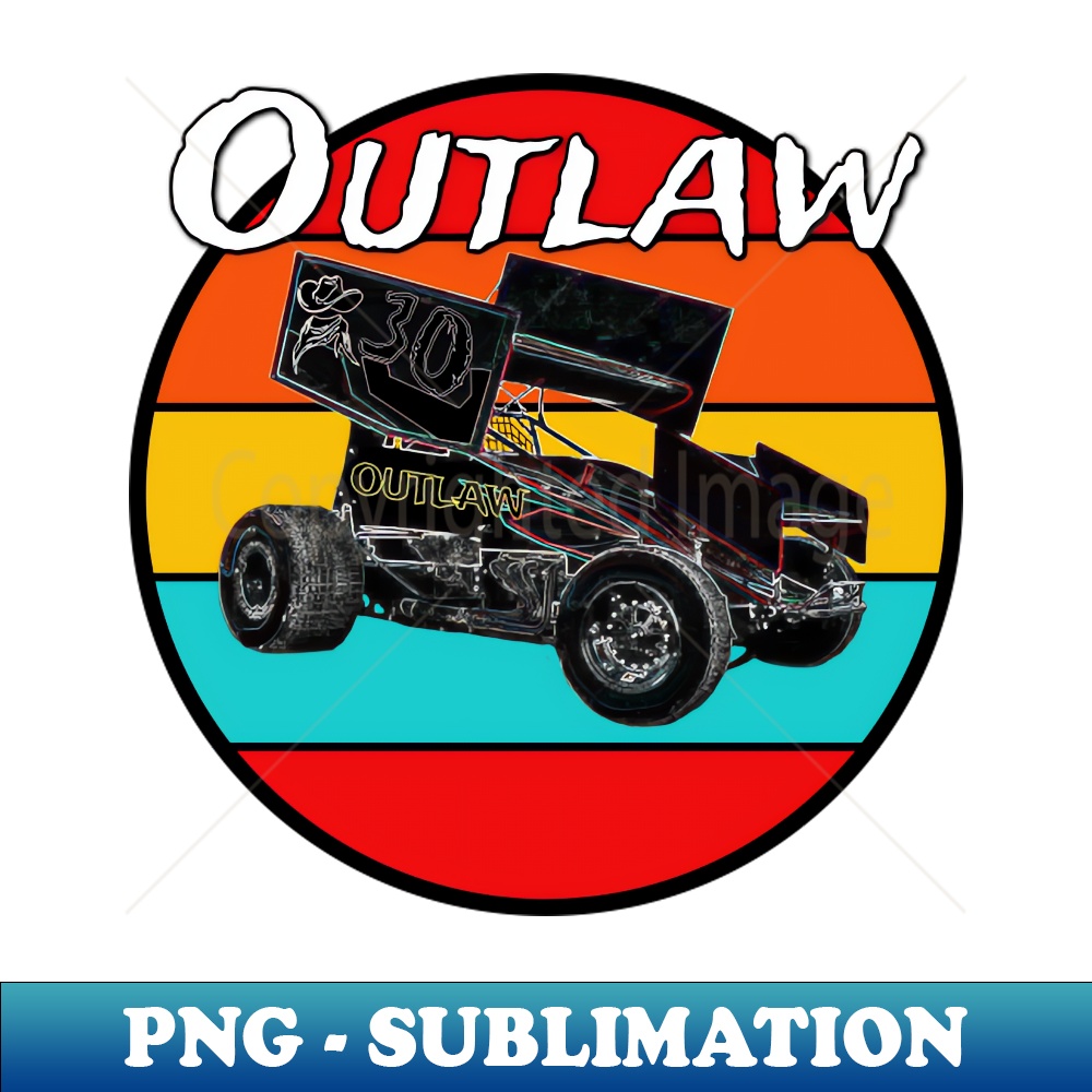Dirt Track Winged Outlaw Sprint Car Race Car - Instant PNG S | Inspire ...