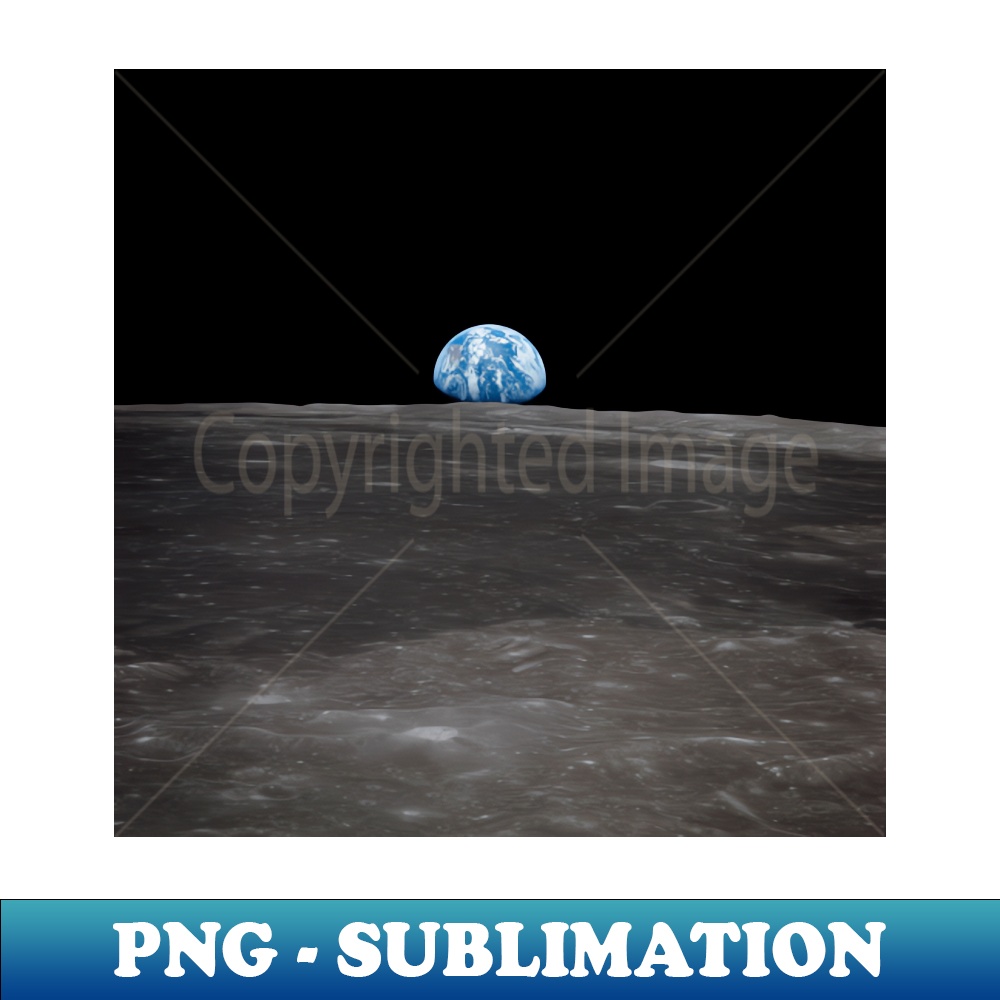 Planet Earth Crescent rises above the Moon horizon - Premium | Inspire ...