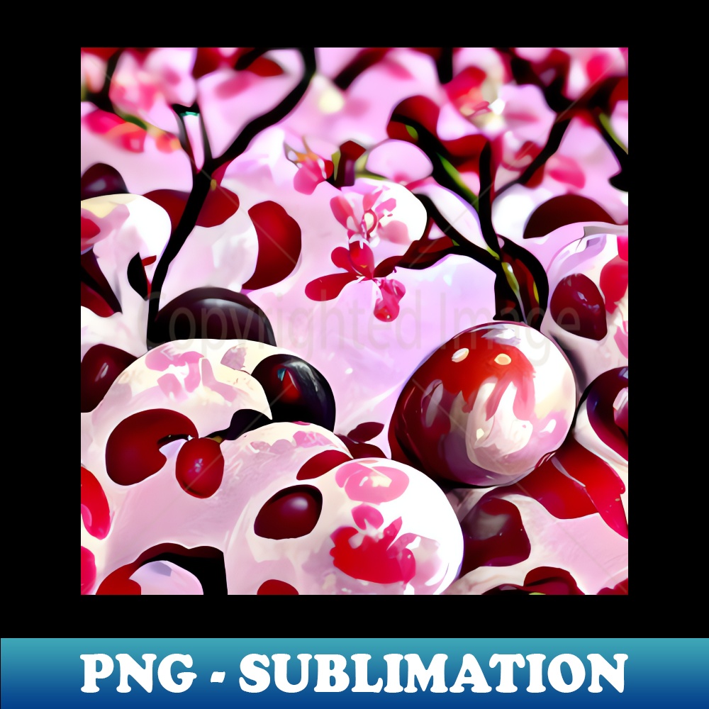Abstract Cherries - PNG Transparent Sublimation Design - Cre | Inspire ...
