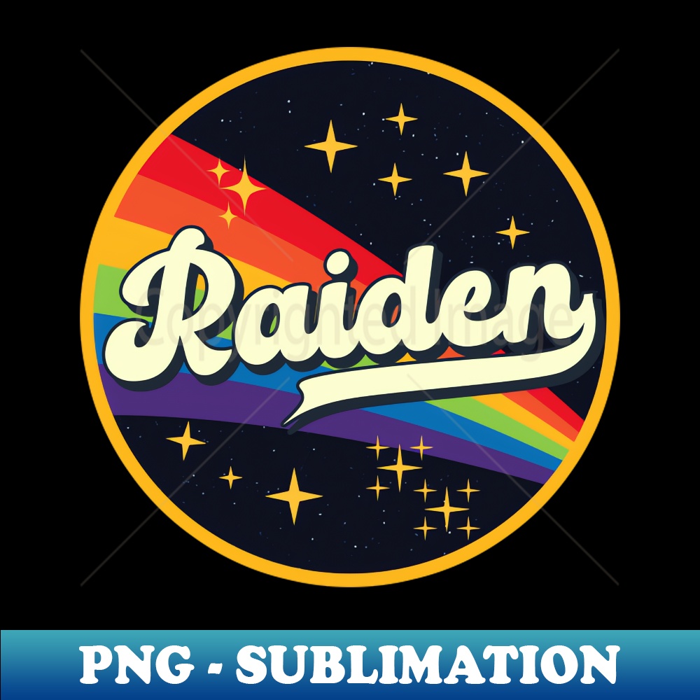 Raiden Rainbow In Space Vintage Style - High-Resolution PNG - Inspire ...