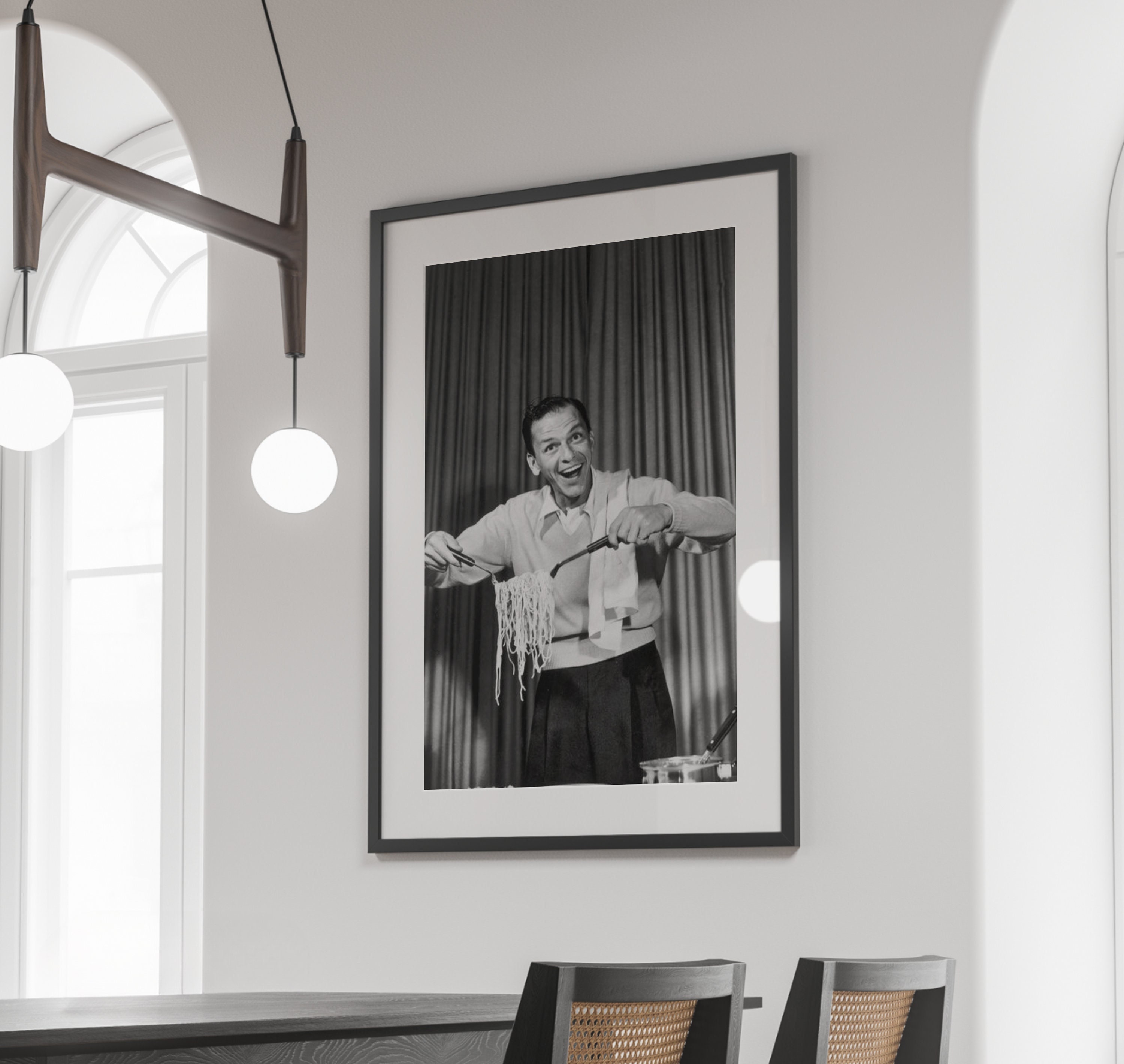 Frank Sinatra Eating Spaghetti Poster, Italian Restaurant De - Inspire ...