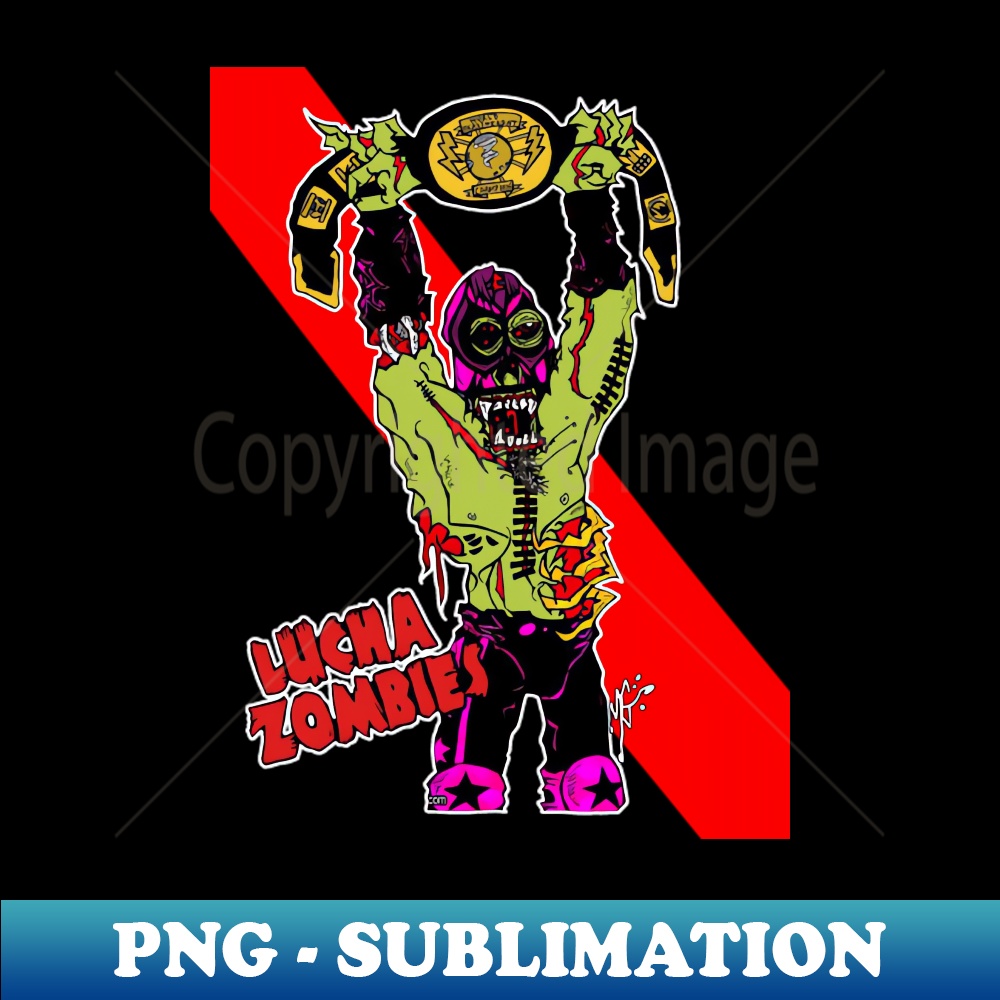 Lucha Zombie Champion - PNG Transparent Digital Download Fil - Inspire ...