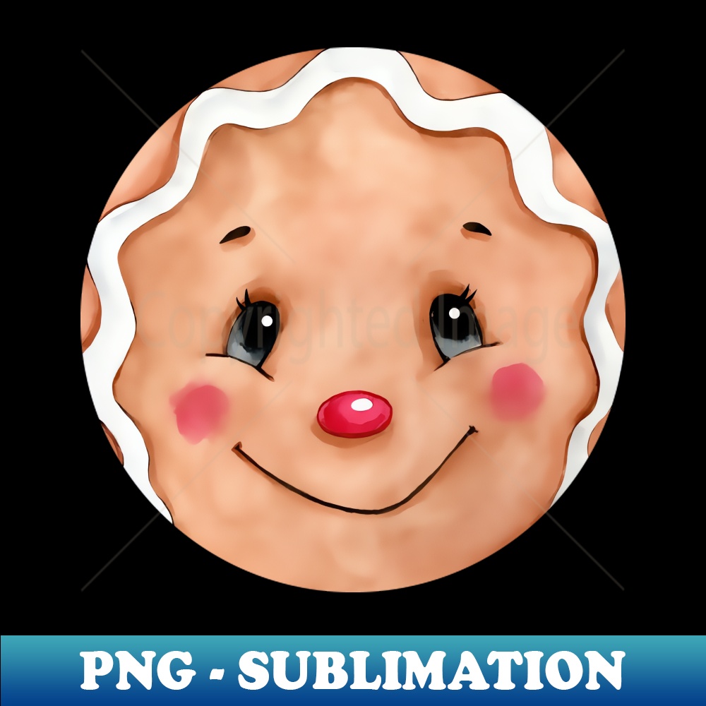 Gingerbread Man Face - High-Resolution PNG Sublimation File | Inspire ...