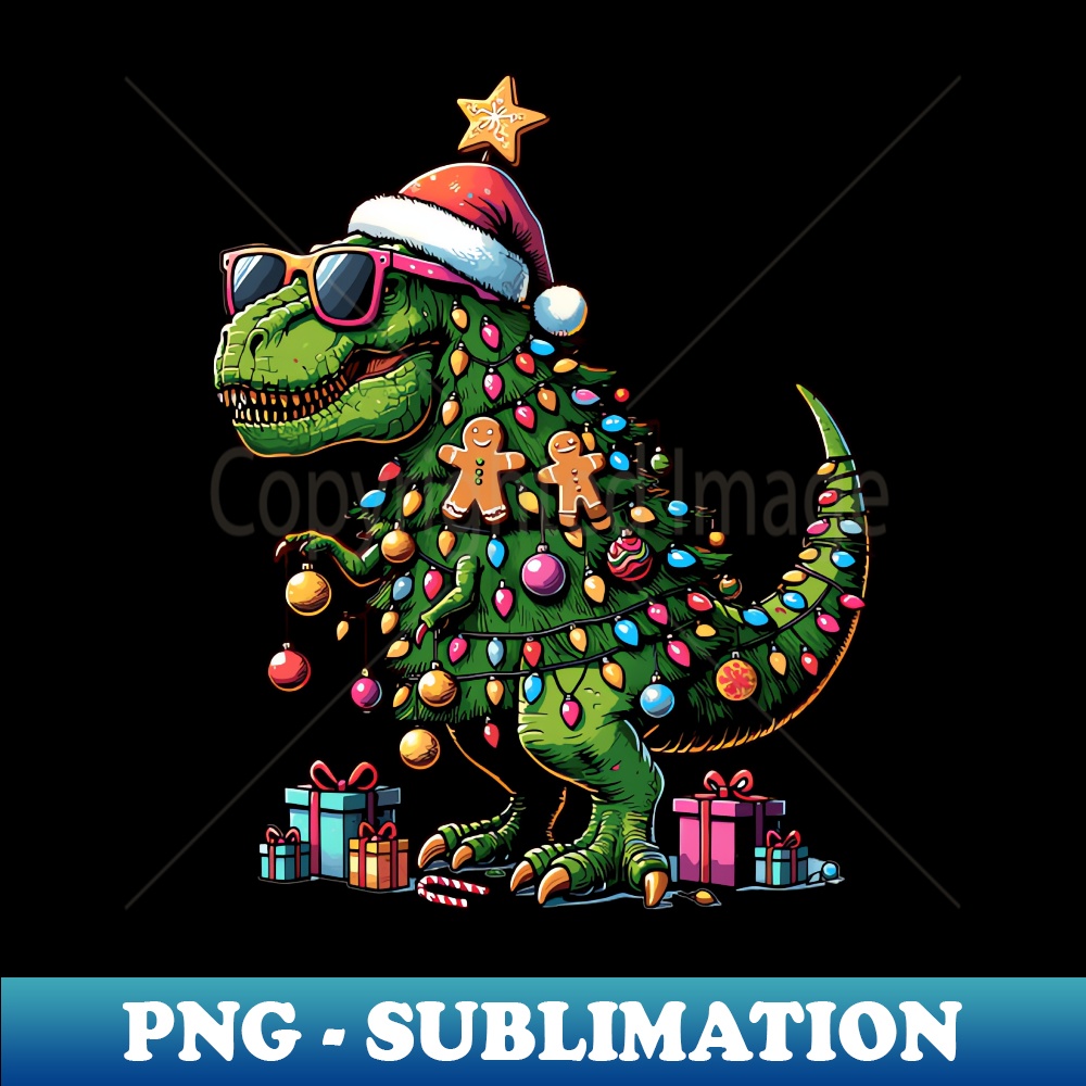 Tree-Rex Holiday Dinosaur - Christmas Tree T-Rex TreeRex Pun | Inspire ...