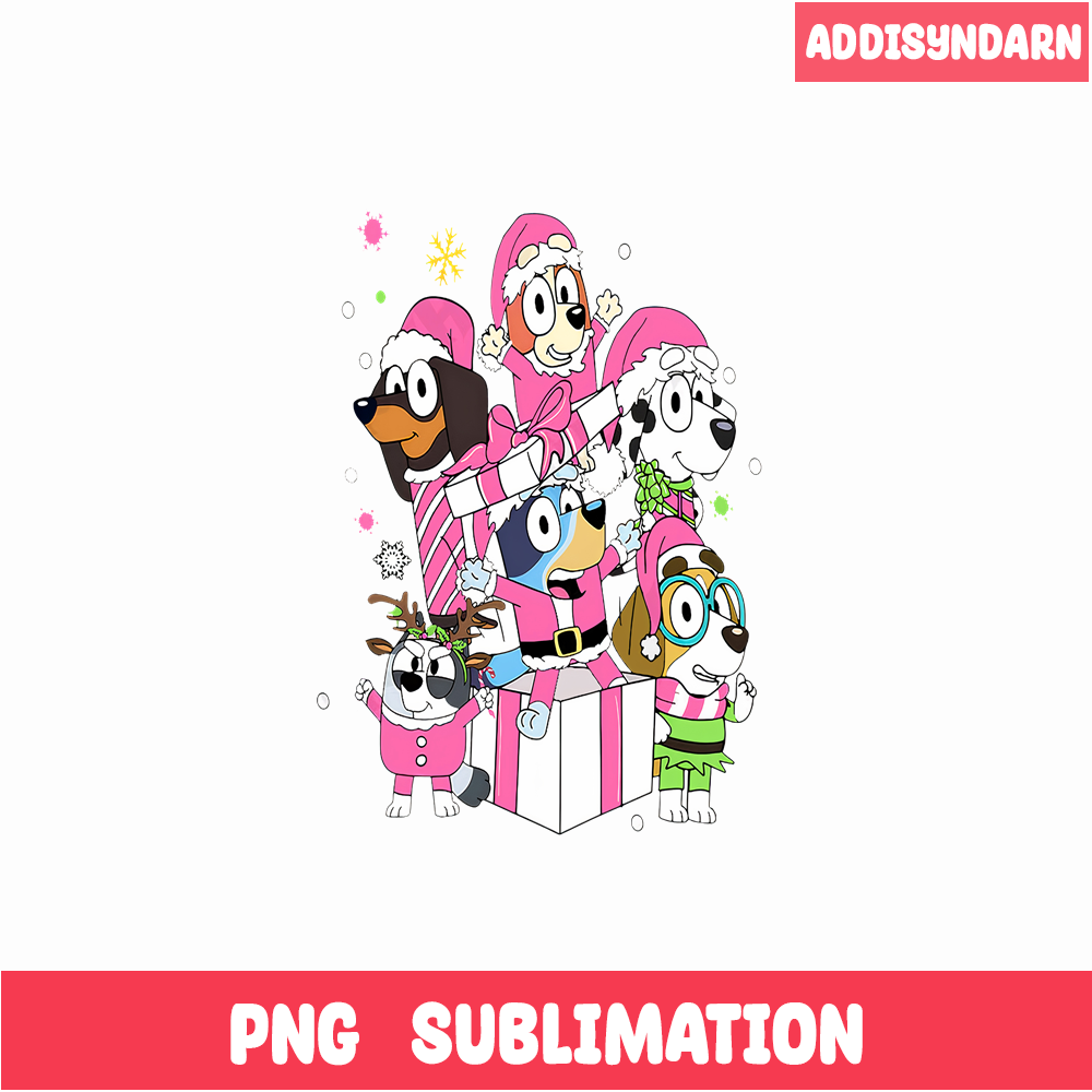 Bluey and friends pink png - Inspire Uplift