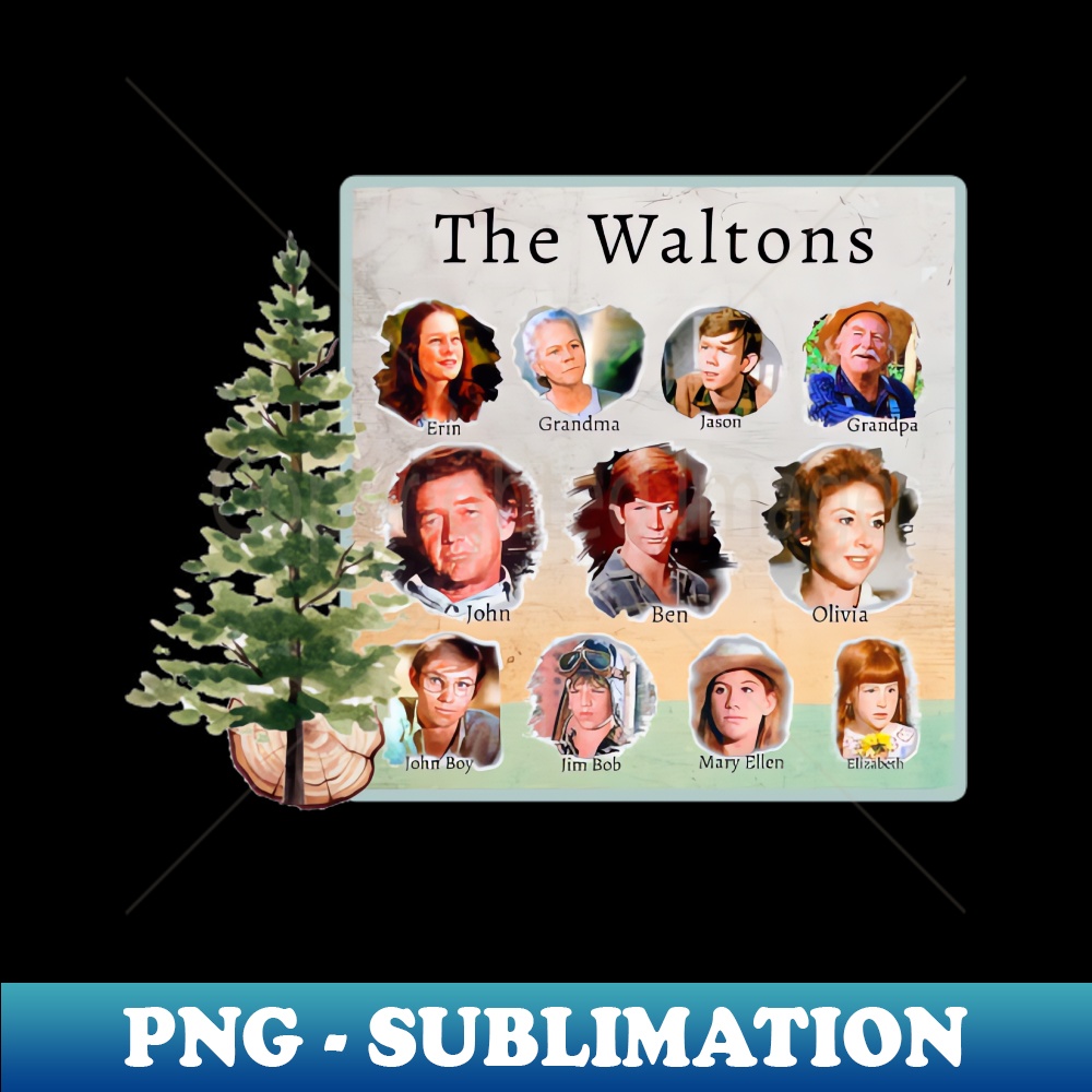 The Walton Family Cast Member collage - Premium PNG Sublimat | Inspire ...