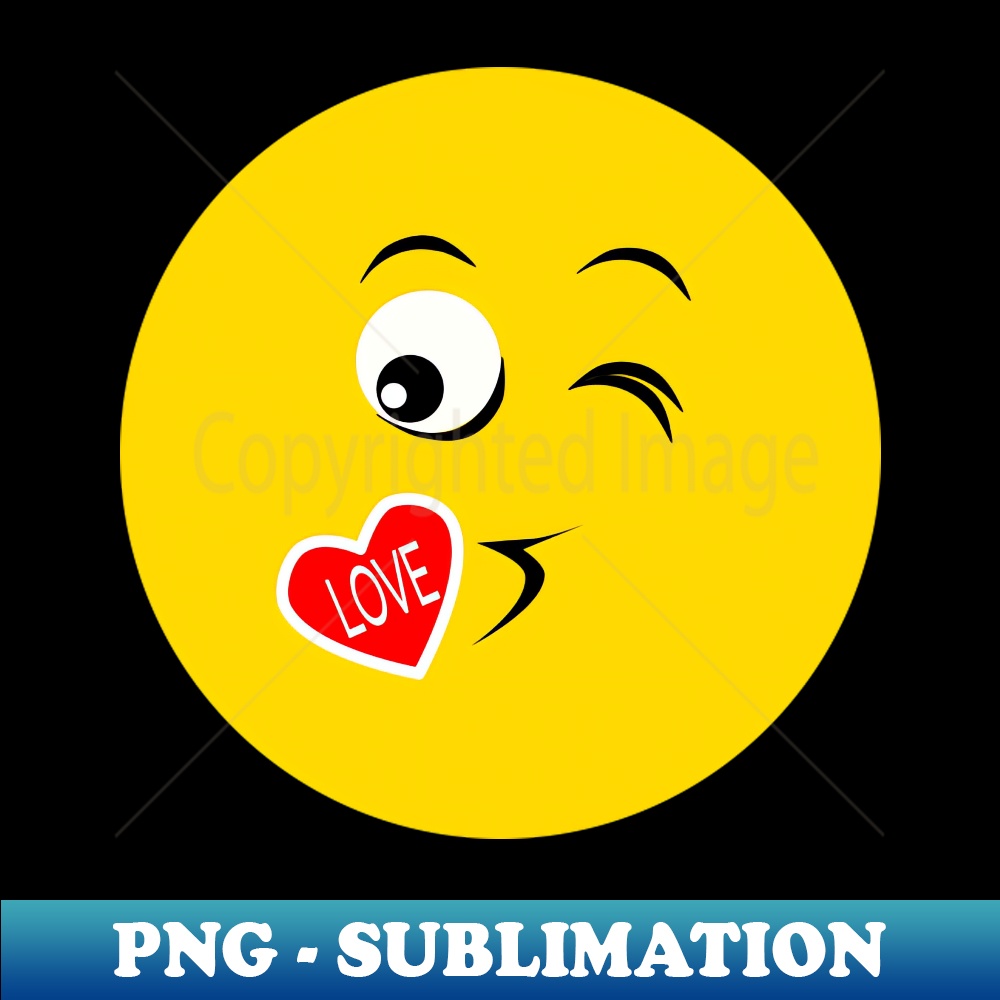 Emoji - love face - PNG Transparent Sublimation Design - Per - Inspire ...