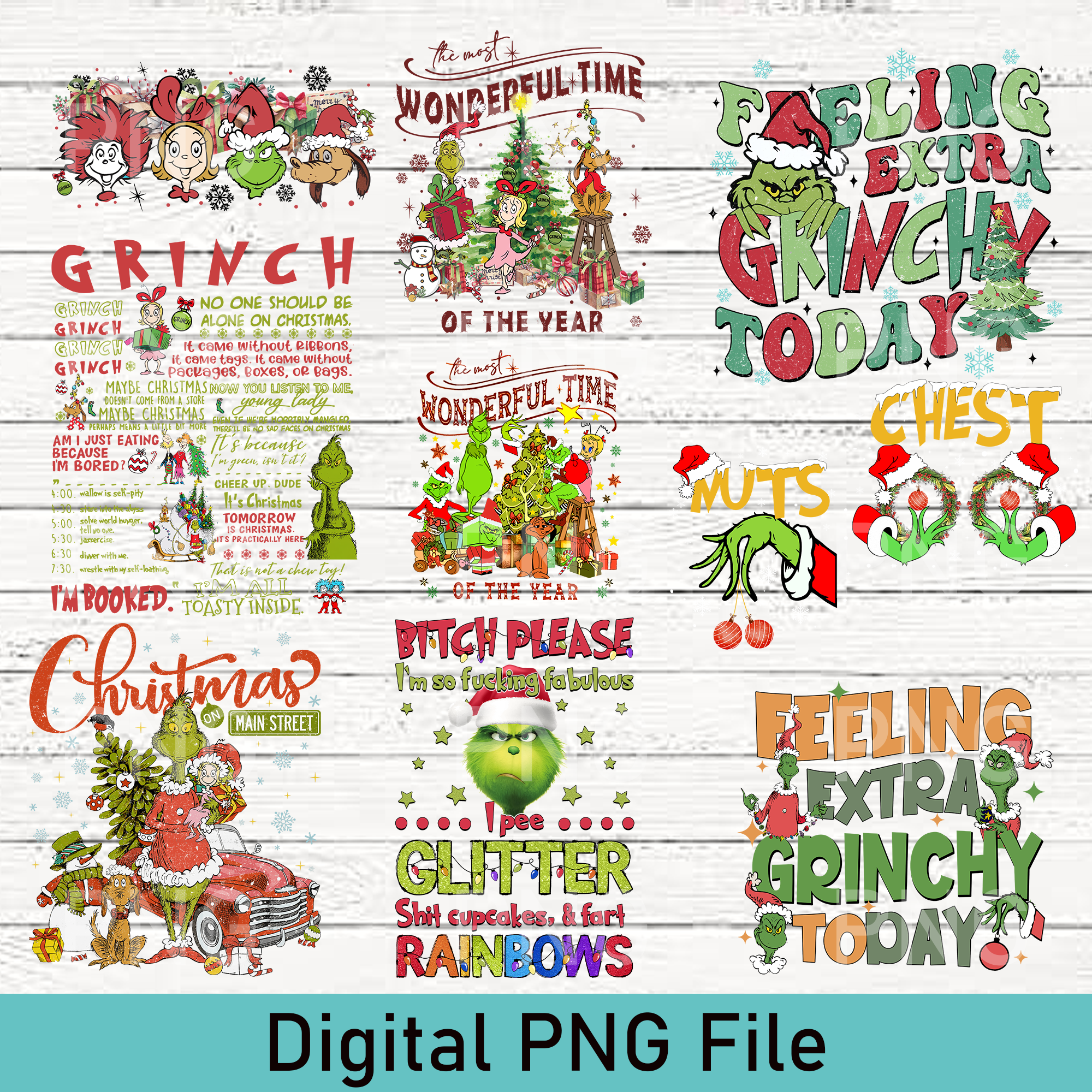 Bundle Verry Merry Grinchmas PNG, Grinch Christmas Digital, | Inspire ...