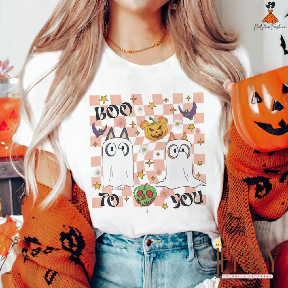 Bluey Boo To You Shirt, Bluey Trick or Treat Shirt, Bluey Ha | Inspire ...