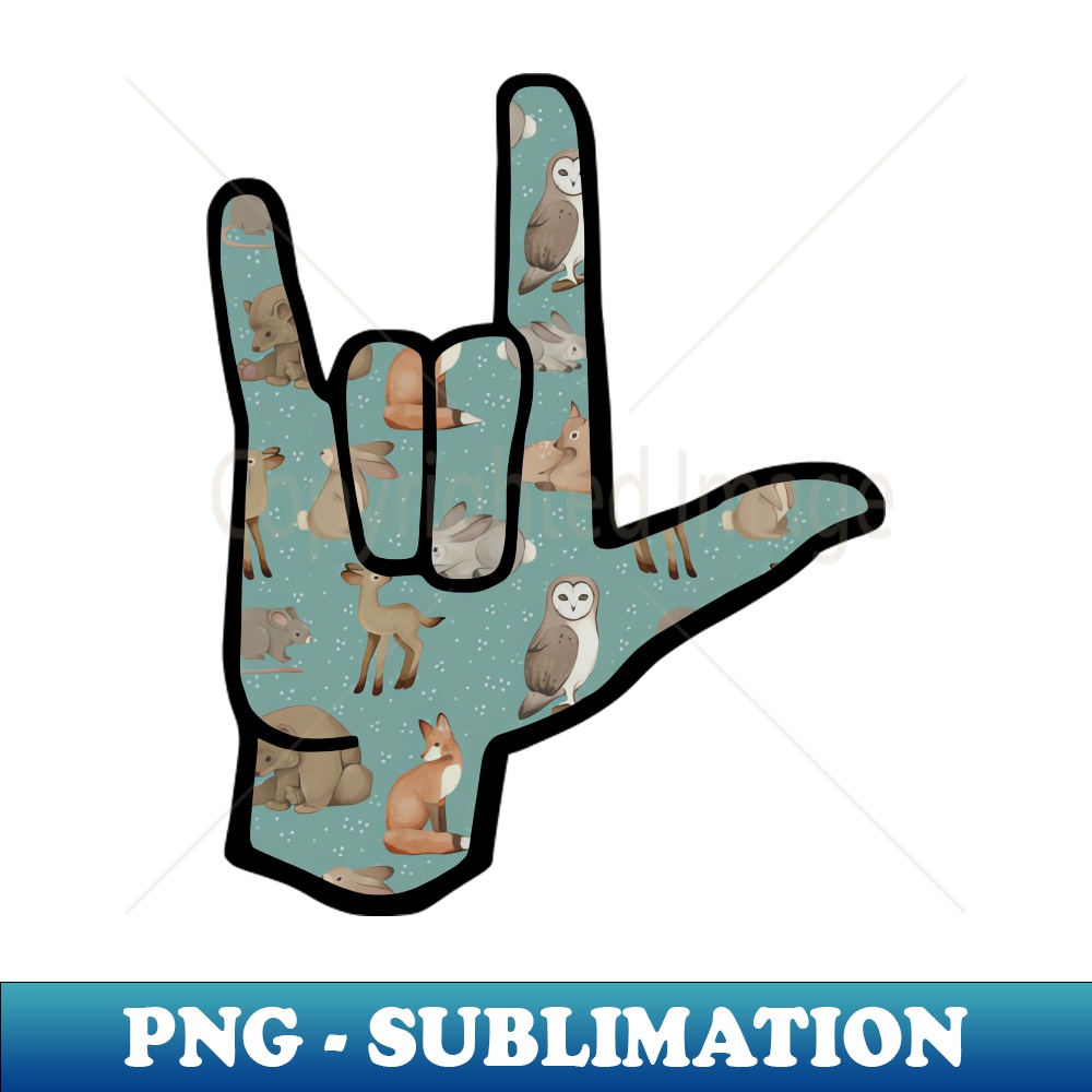 ASL ILY I Love You Sign Animals Design American Sign Langu | Inspire Uplift