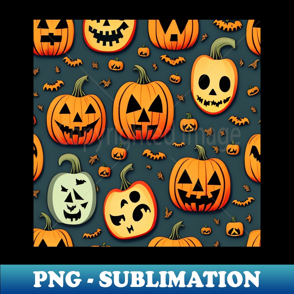 Halloween Pumpkin Faces Pattern A Charming and Quirky Design - Inspire ...