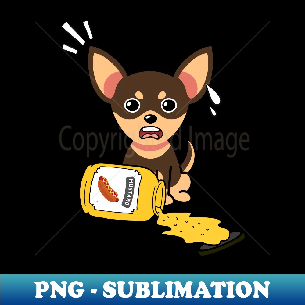 Funny small dog spills a jar of mustard - Signature Sublimat | Inspire ...