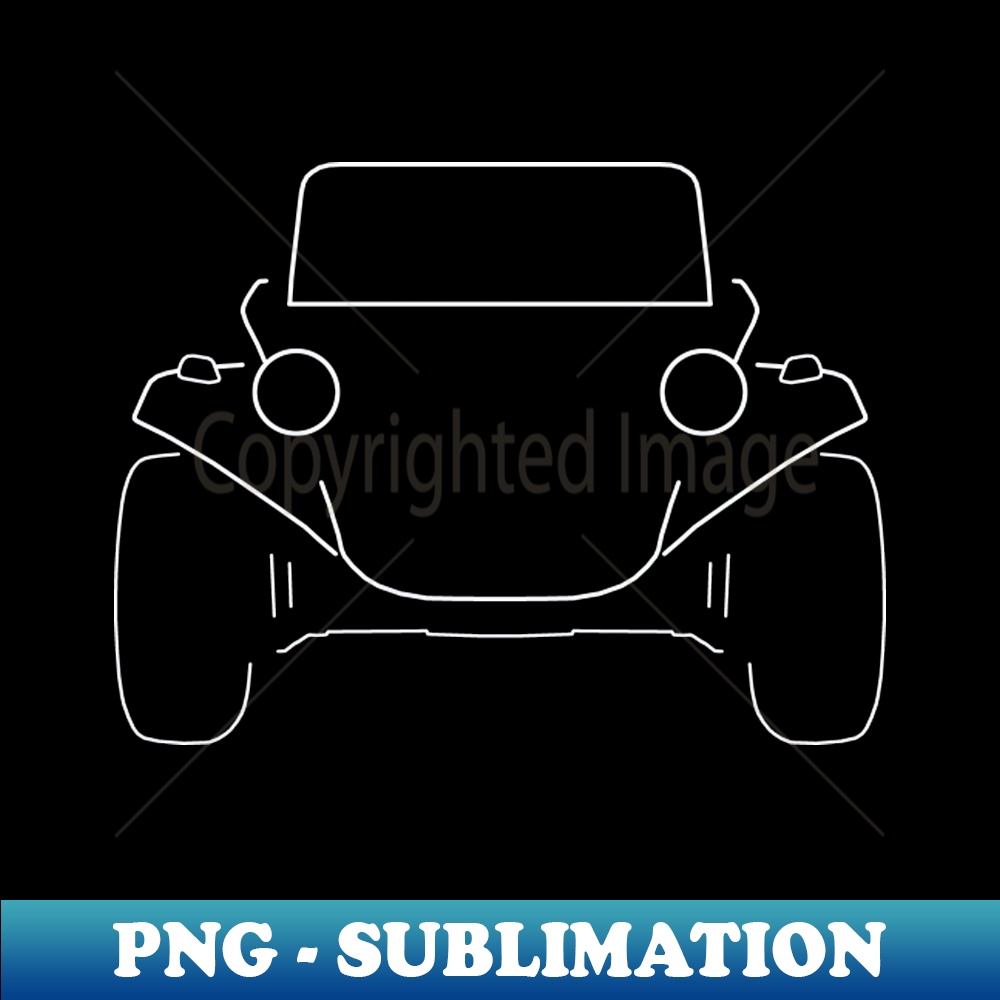 1960s classic dune buggy car white outline graphic - PNG Sub - Inspire ...