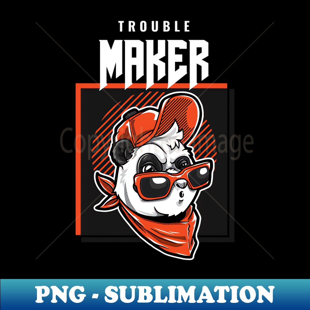 trouble maker panda - Artistic Sublimation Digital File - Pe | Inspire ...