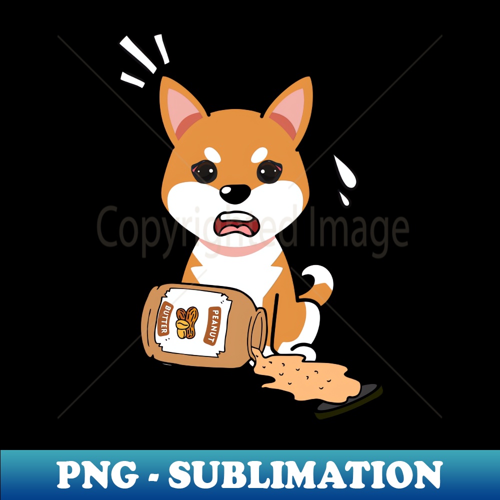 Cute orange Dog spilled a jar of peanut butter - High-Resolu | Inspire ...