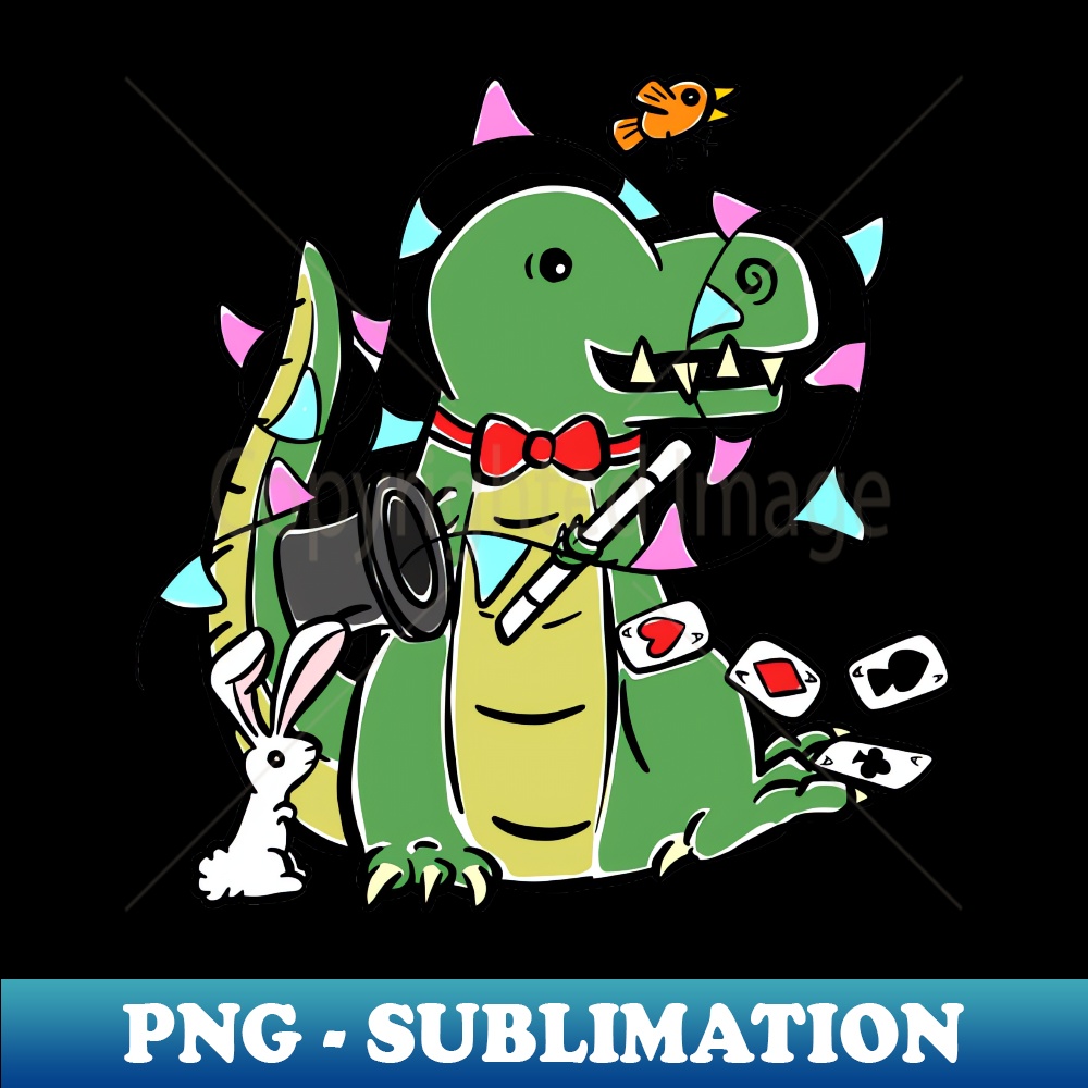 Magician Magic Tyrannosaurus Dinosaur Dino Cartoon Cute Char | Inspire ...