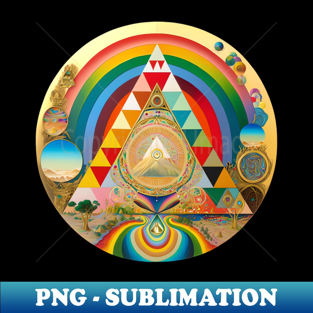 Psychedelic Pyramid - Special Edition Sublimation PNG File - | Inspire ...