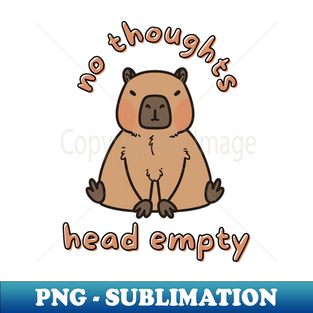 No Thoughts Head Empty Capybara Funny Meme - PNG Transparent | Inspire Uplift