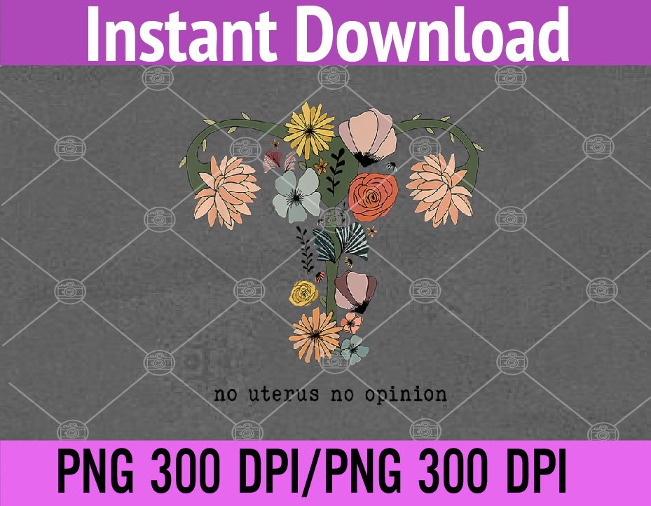 Vintage No Uterus No Opinion Feminist Pro-Choice PNG, Digita | Inspire ...