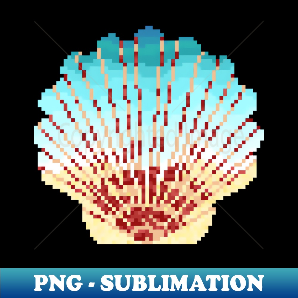 Modern Pixel Sea Clam - Elegant Sublimation PNG Download - P | Inspire ...