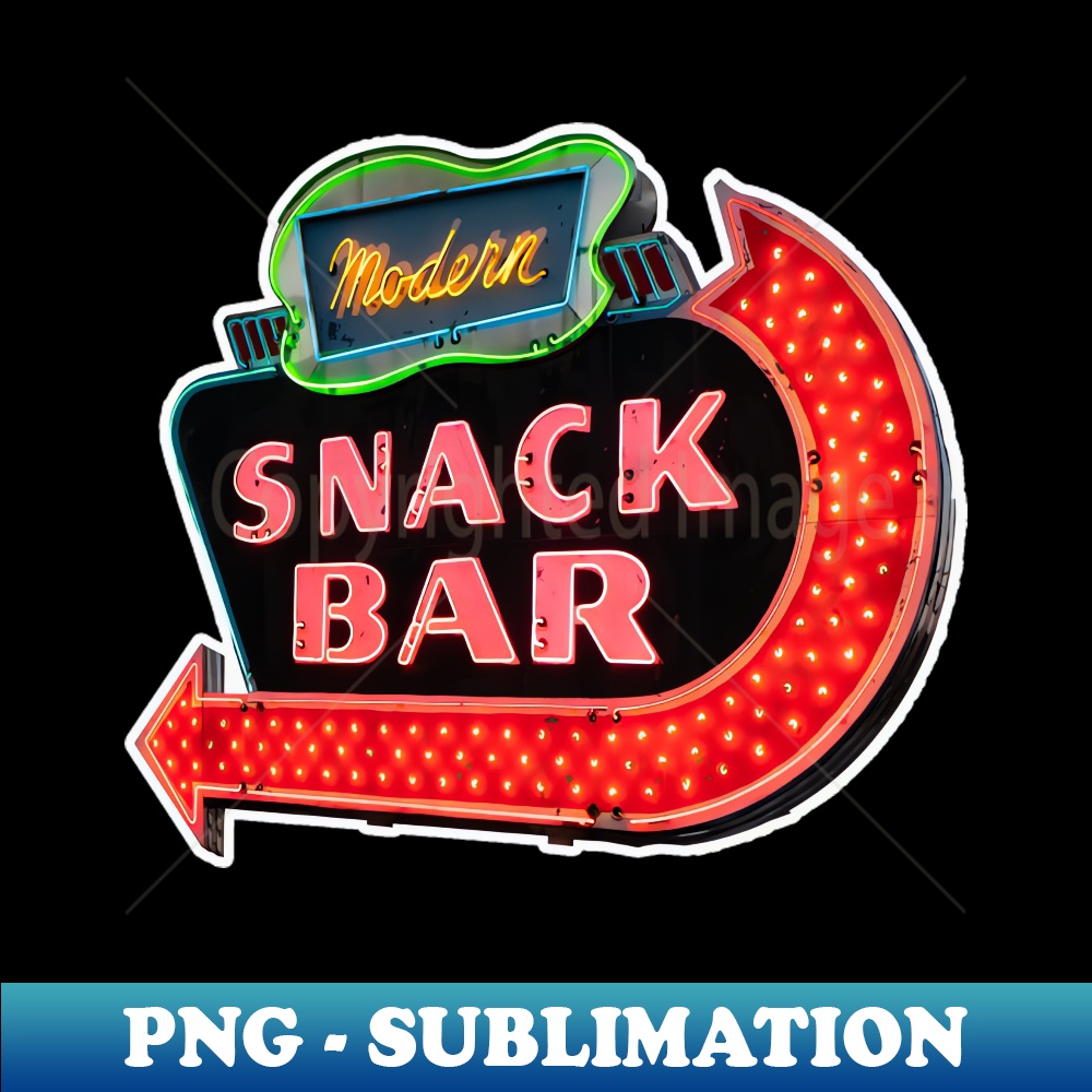 Snack Bar Neon Sign - Instant PNG Sublimation Download - Rev | Inspire ...