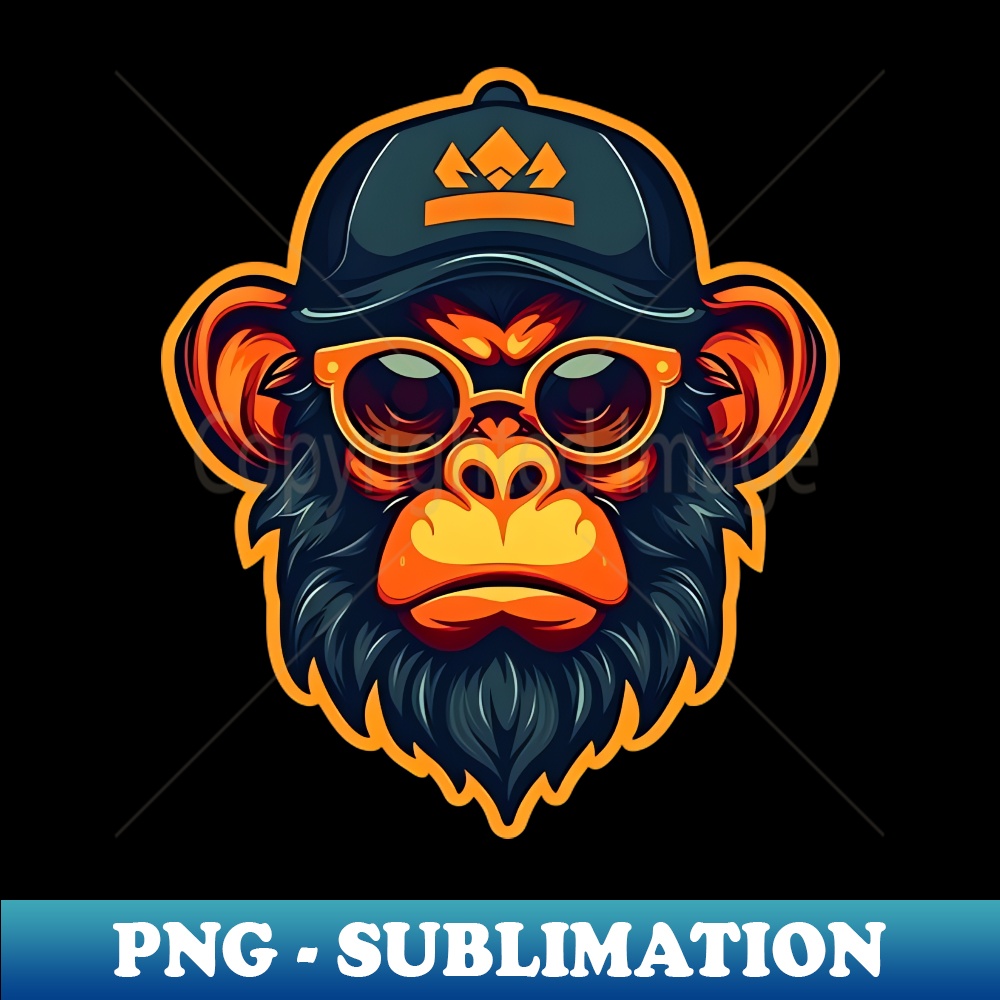 Monkey Rapper in Eyeglasses and Hat - Vintage Sublimation PN | Inspire ...