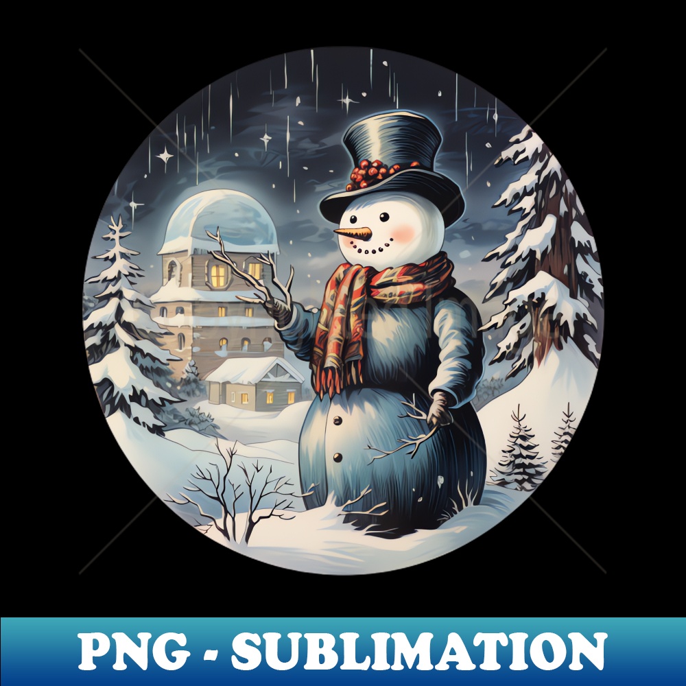 Cute Traditional Vintage Snowman - Professional Sublimation | Inspire ...