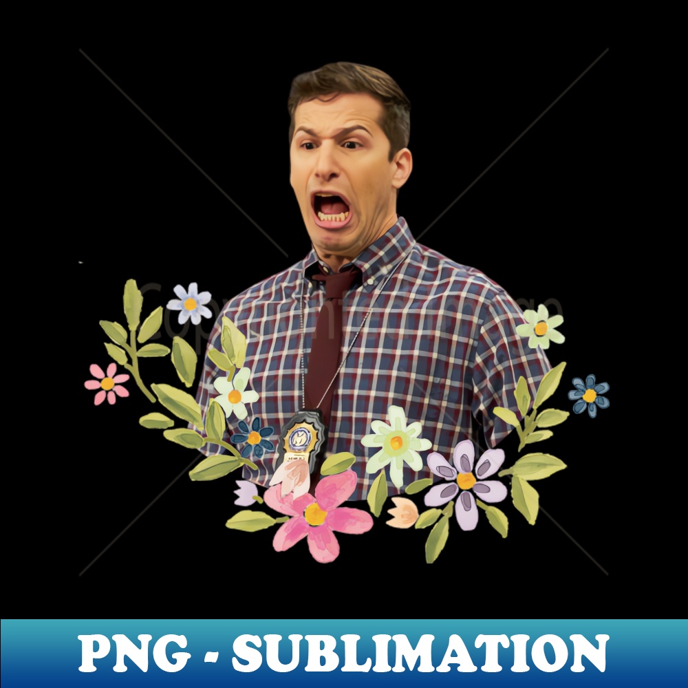 Jake Peralta Horrified - Retro PNG Sublimation Digital Downl - Inspire Uplift