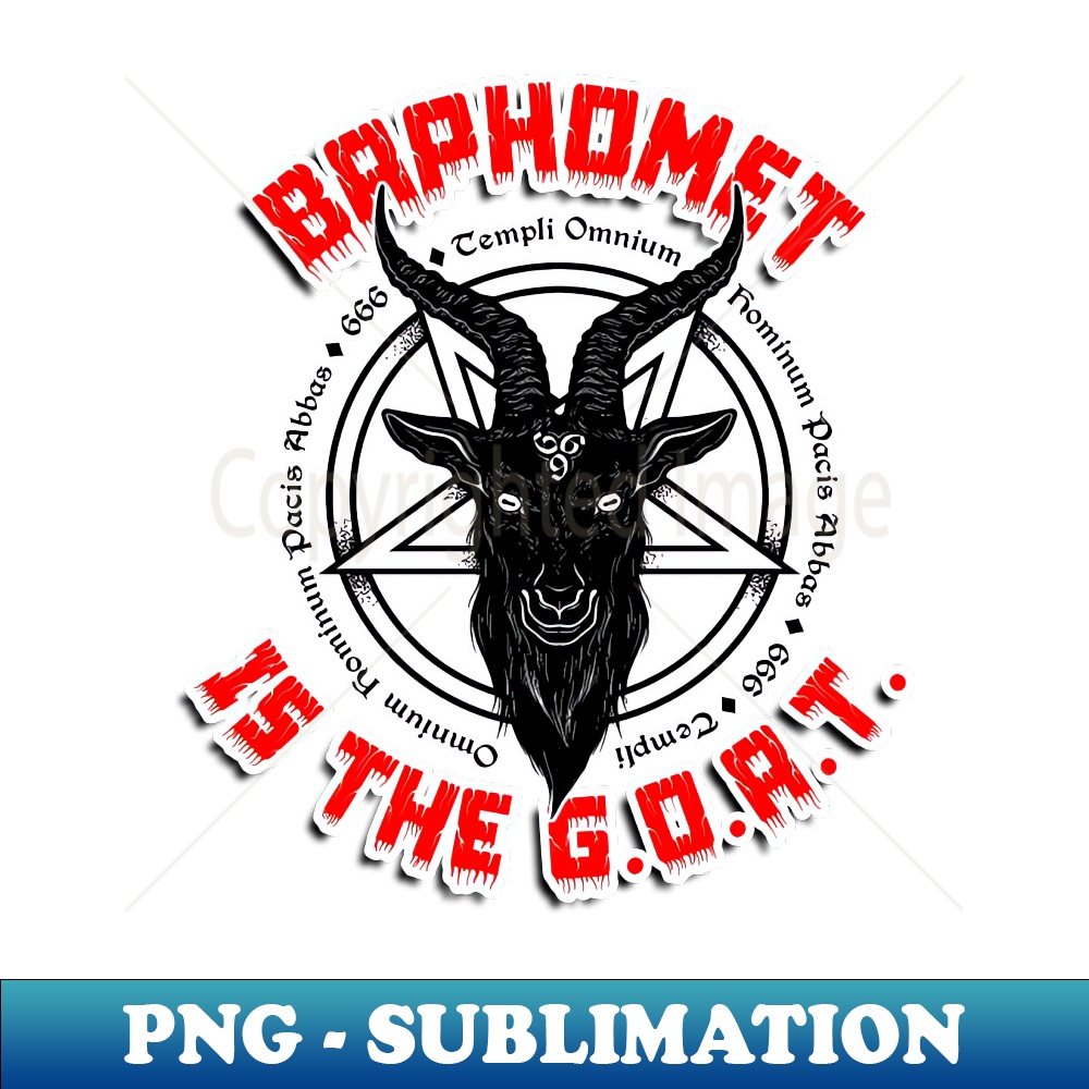 Baphomet is the GOAT - PNG Transparent Sublimation Design - - Inspire ...