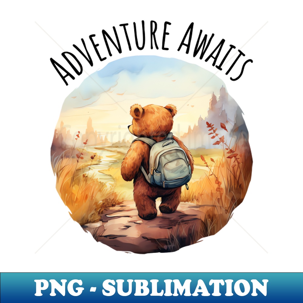 Adventure Awaits Adorable Bear camping backpacking design - | Inspire ...